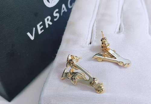 Versace Версаче серьги тяжёлый люкс гравировки