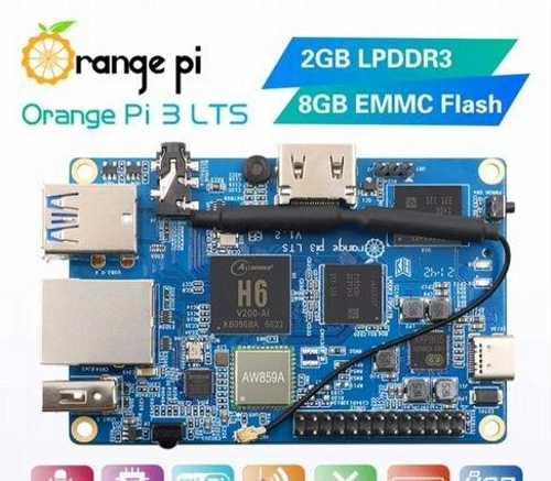 Новый мини пк orange pi 3 lts + корпус и т.д