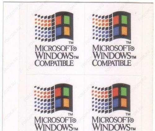Наклейка на системный блок Microsoft Windows 3.1