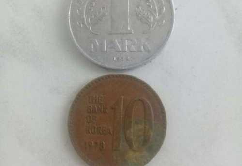 1 Марка 1978 г. Корейская монета 1978 г