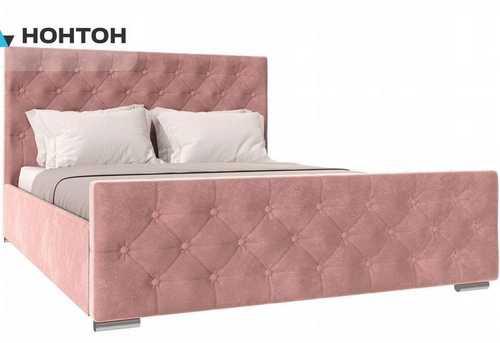 Кровать Мишель велюр розовый