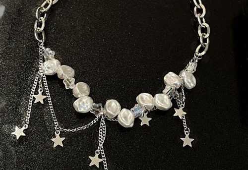 Ожерелье из жемчуга со звездами