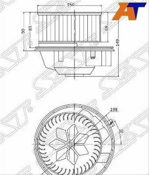 Мотор отопителя салона audi A3/S3 03-12, audi Q3 1