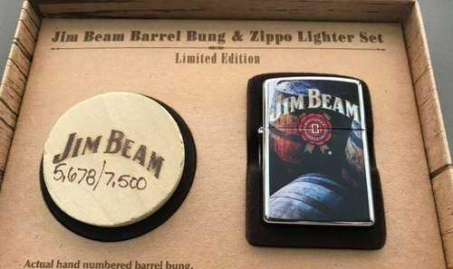 Zippo. Jim Beam.Бочонок и пробка. Лимит. 1 из 7500