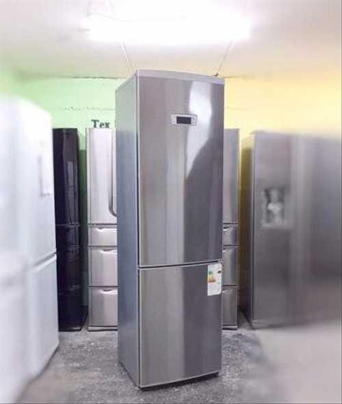 Холодильник металлик бу Hansa с дисплеем
