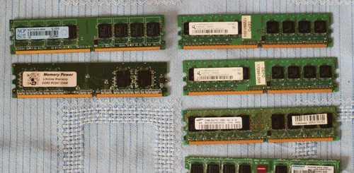 Озу DDR2 256mb 512mb 1Gb