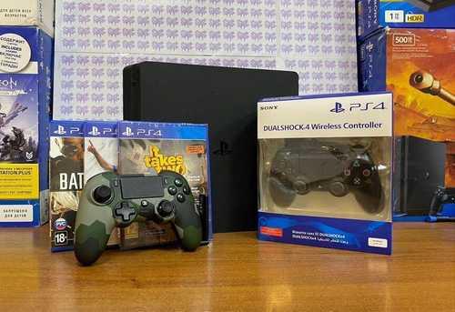 Sony PS4 Slim + 80 Игр + Второй Джойстик