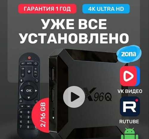 SMART tv приставка x96q