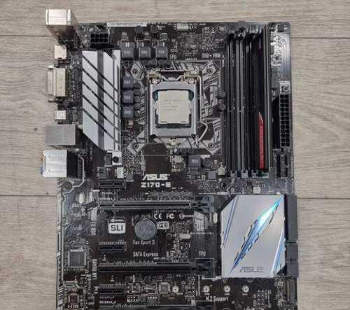 Asus Z170-E+I3-7100+DDR4 8Гб+Бп600Вт+GTX1660