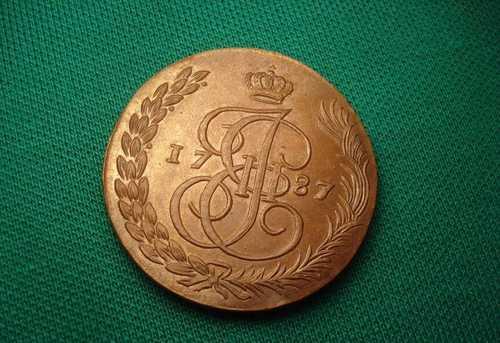 Монета Ем 1787 Год Медь Екатерина 2 Редкая Медная