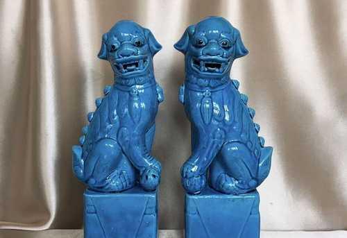 Небесные львы собаки фу охранники пара Китай