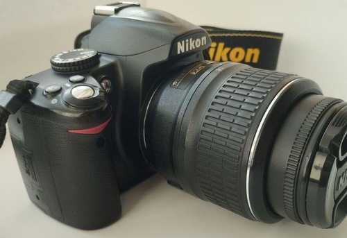 Зеркальный Фотоаппарат nikon d3000 полный комплект