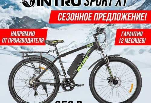 Электровелосипед intro Sport XT Черно-зеленый-2687