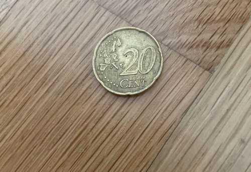 Старая монета 20 евров