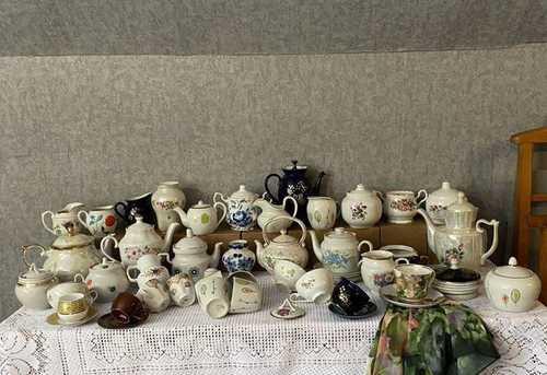 Много посуды СССР чашки вазы сливочники
