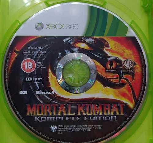 Mortal kombat komplete edition xbox 360