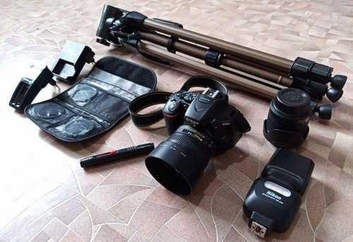Nikon d 5600, объективы, штатив, выспышка и т.п