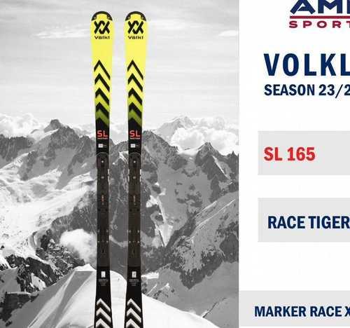 Горные лыжи Volkl SL 165 WC FIS + Xcomp 16