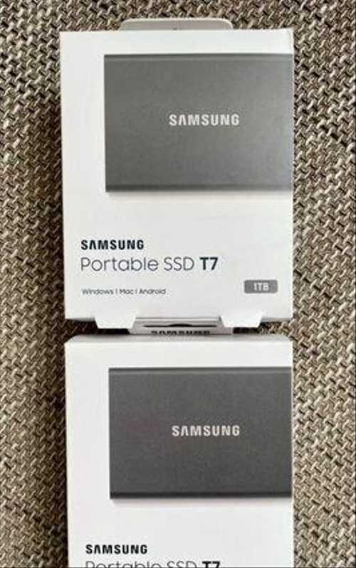 Внешний SSD Samsung T7 1 TB, 1050/1000, новый, США