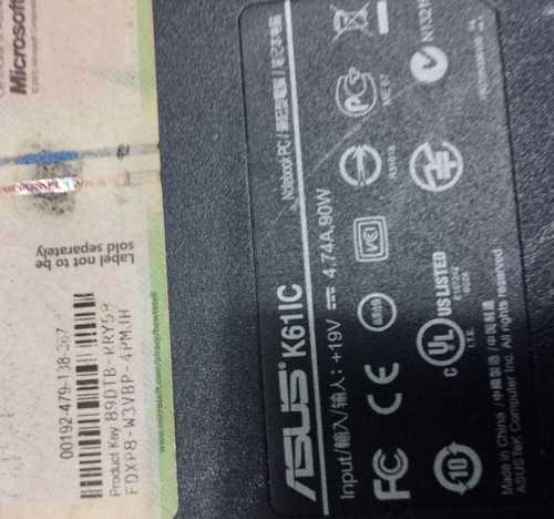Ноутбук asus k61ic