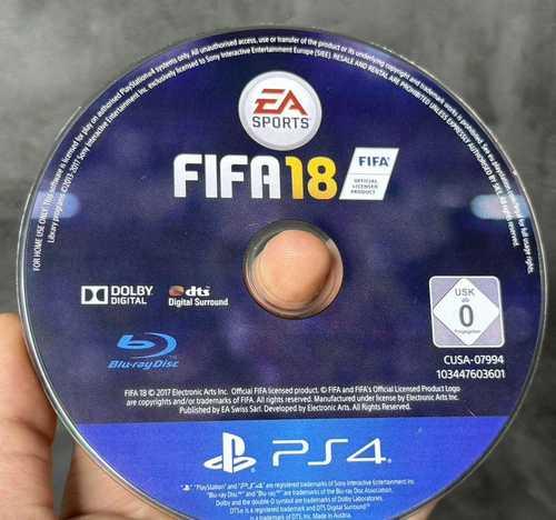 Fifa 18 ps4 диск без коробки