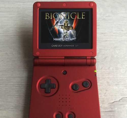 GameBoy Advance SP type-C IPS ExRate mod Scarlet R