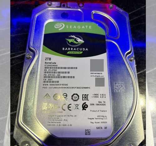 Жесткий диск 2 тб seagate barracuda green