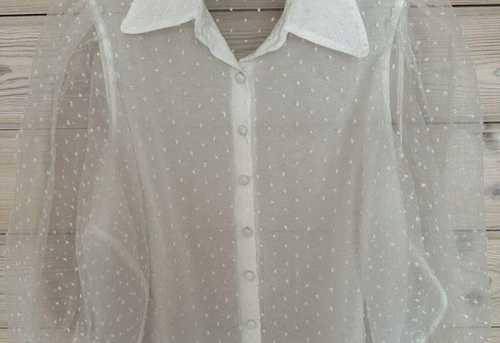 Женская блуза рубашка прозрачная "Zara" p.M