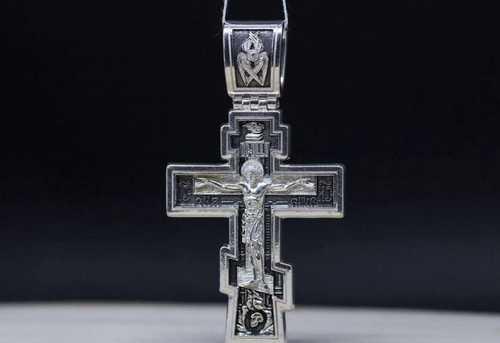 Серебряный крест большой православный