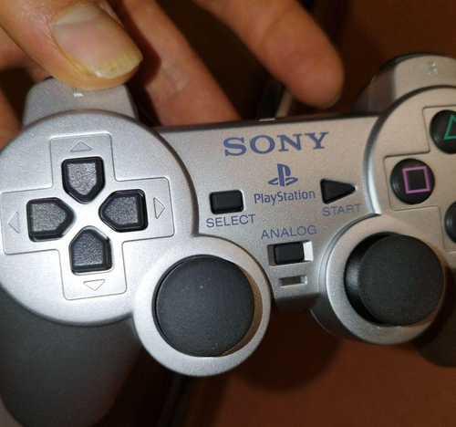 PS2 Геймпад Sony DualShock 2 Silver новый из компл