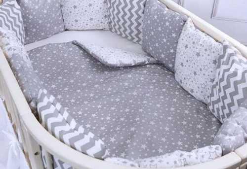 Комплект бортиков с одеялом для детской кроватки