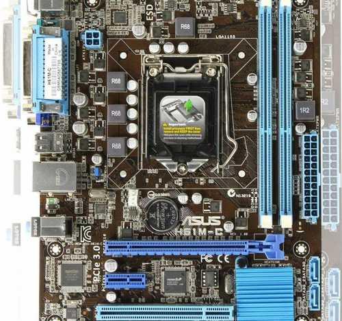 Мат. плата asus H61M-C (RTL) LGA1155 PCI-E Dsub gb