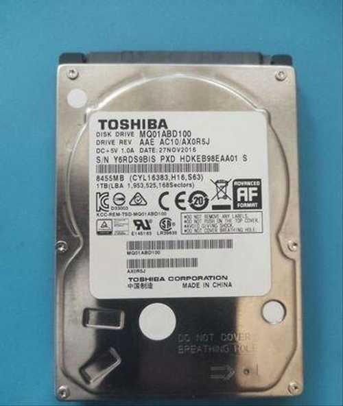 Toshiba 1Tb 2.5 SATA hdd 1000Gb