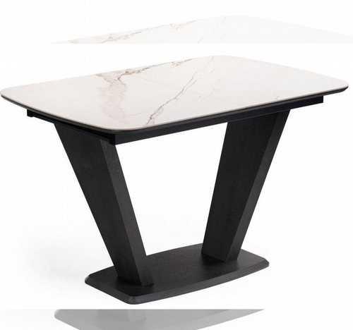 Керамический стол Петир 120х80х75 белый мрамор / г