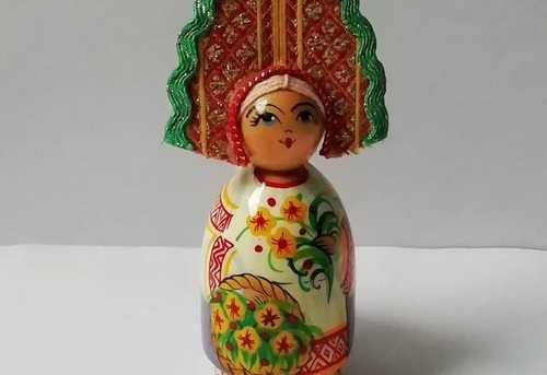 Кукла сувенирная деревянная