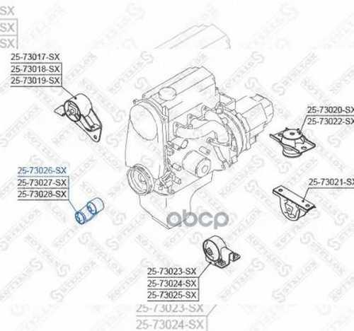 Подушка двс нижняя правая VIN: 577030 Daewoo