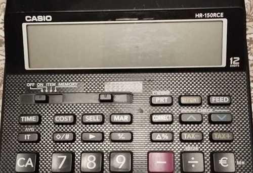 Печатающий, ленточный калькулятор casio HR-150RCE