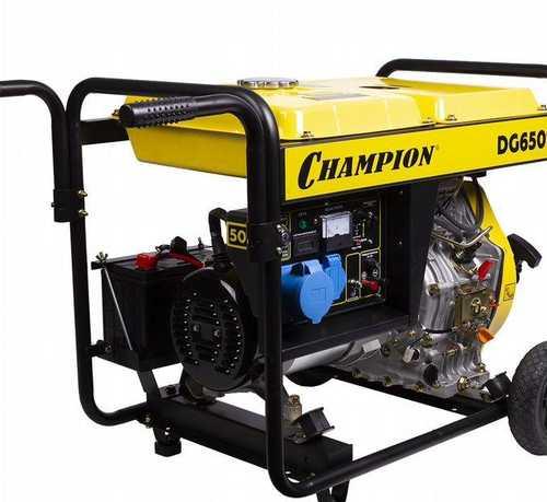 Дизельный генератор champion DG6501E для наших