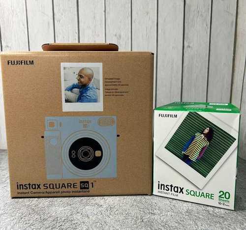 Instax Square SQ1-Белый,Голубой+Картридж