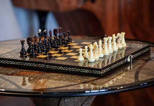 Шахматы эксклюзивные из янтаря и мореного дуба