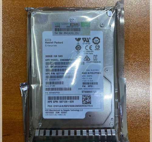 Жесткий диск HP 300GB 2.5 15K 6G DP SAS 627114-002