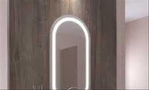 Гримёрное зеркало с LED подсветкой кругло-овальное