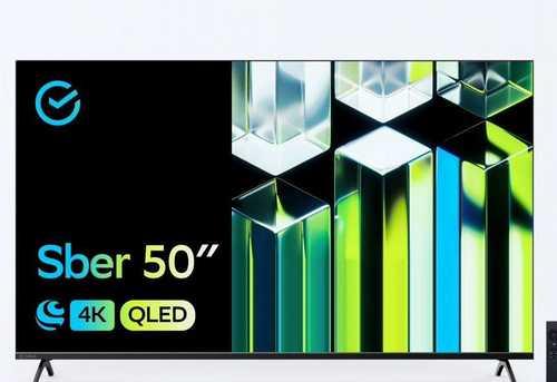 Телевизор Смарт тв Sber qled 4K UHD 50, titan