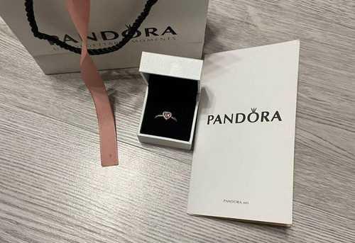 Pandora кольцо сердце