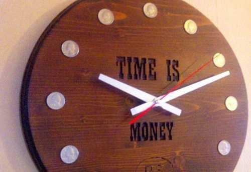Часы настенные "Time is money"