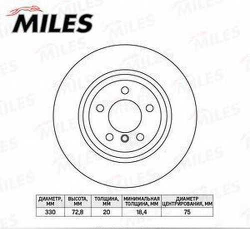 Диск тормозной BMW X3 F25 10- задний вент.D 330мм