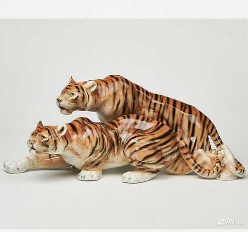 Статуэтка "Тигры" Royal Dux 56см