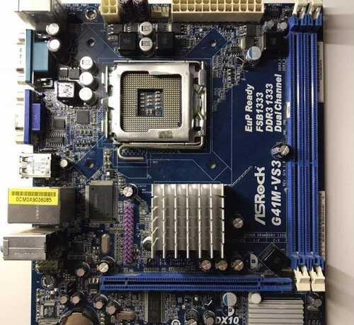 Материнская плата Asrock socket 775(нет звука)