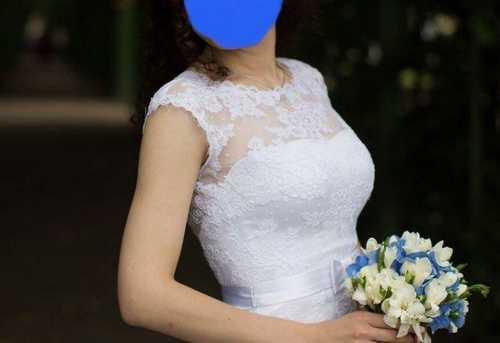 Свадебное кружевное платье 40-42