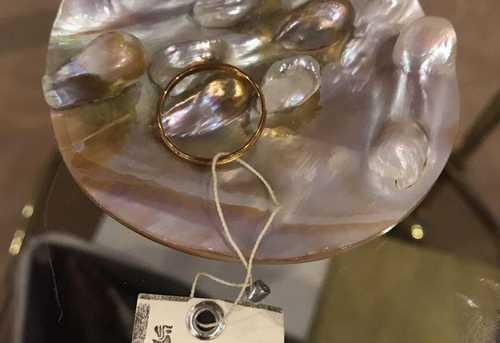 Серебряное винтажное кольцо с позолотой, СССР